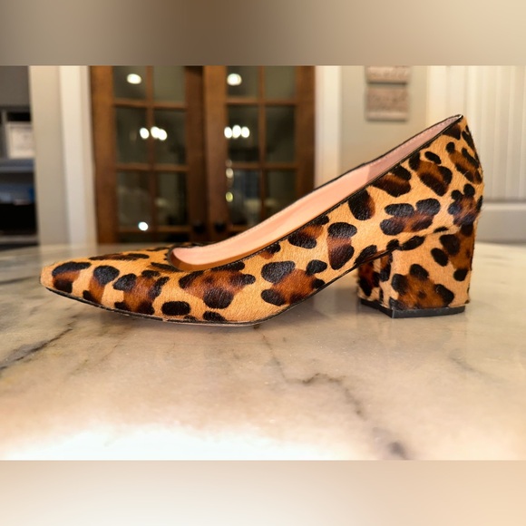 J. Crew | Shoes | J Crew Leopard Print Cowhair Block Heel Size 9 | Poshmark